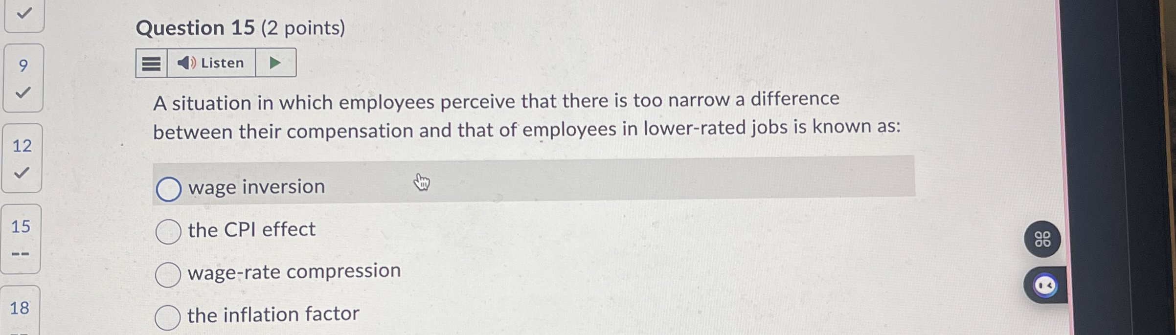 Solved Question 15 (2 ﻿points)9A situation in which | Chegg.com