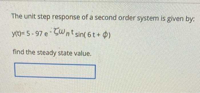 Solved The unit step response of a second order system is | Chegg.com