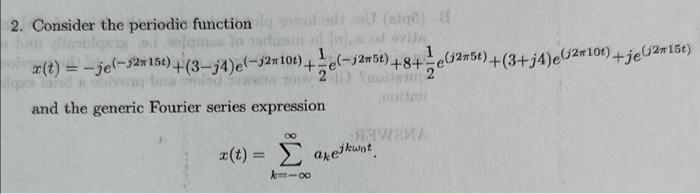 Solved 2. Consider the periodic function | Chegg.com