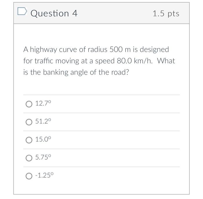Solved A highway curve of radius 500 m is designed for | Chegg.com