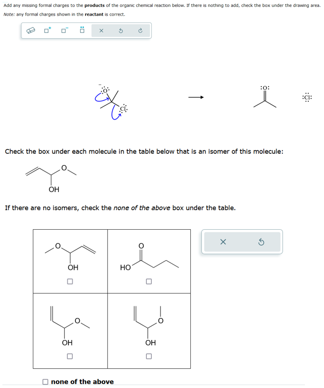 Solved Add any missing formal charges to the products of the | Chegg.com