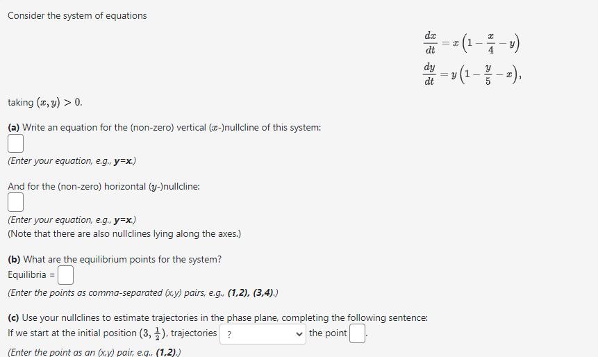 Consider the system of | Chegg.com