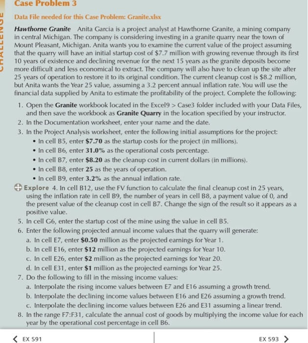 Case Problem 3 Data File needed for this Case | Chegg.com