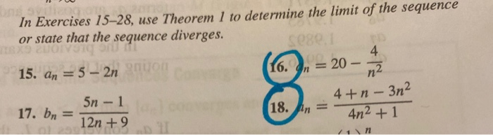 Solved In Exercises 15-28, use Theorem 1 to determine the | Chegg.com
