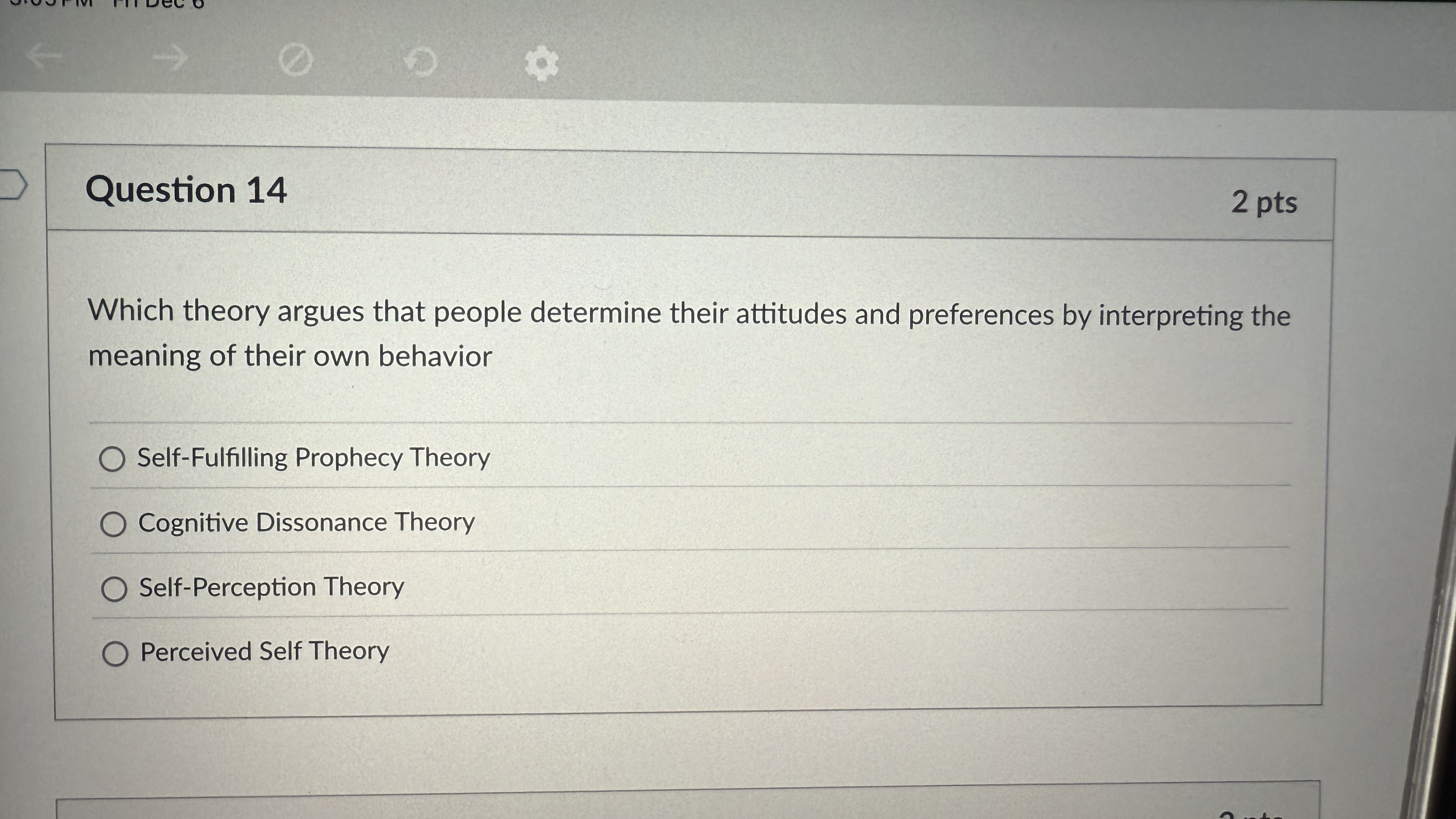 Solved Question 14Which theory argues that people determine | Chegg.com