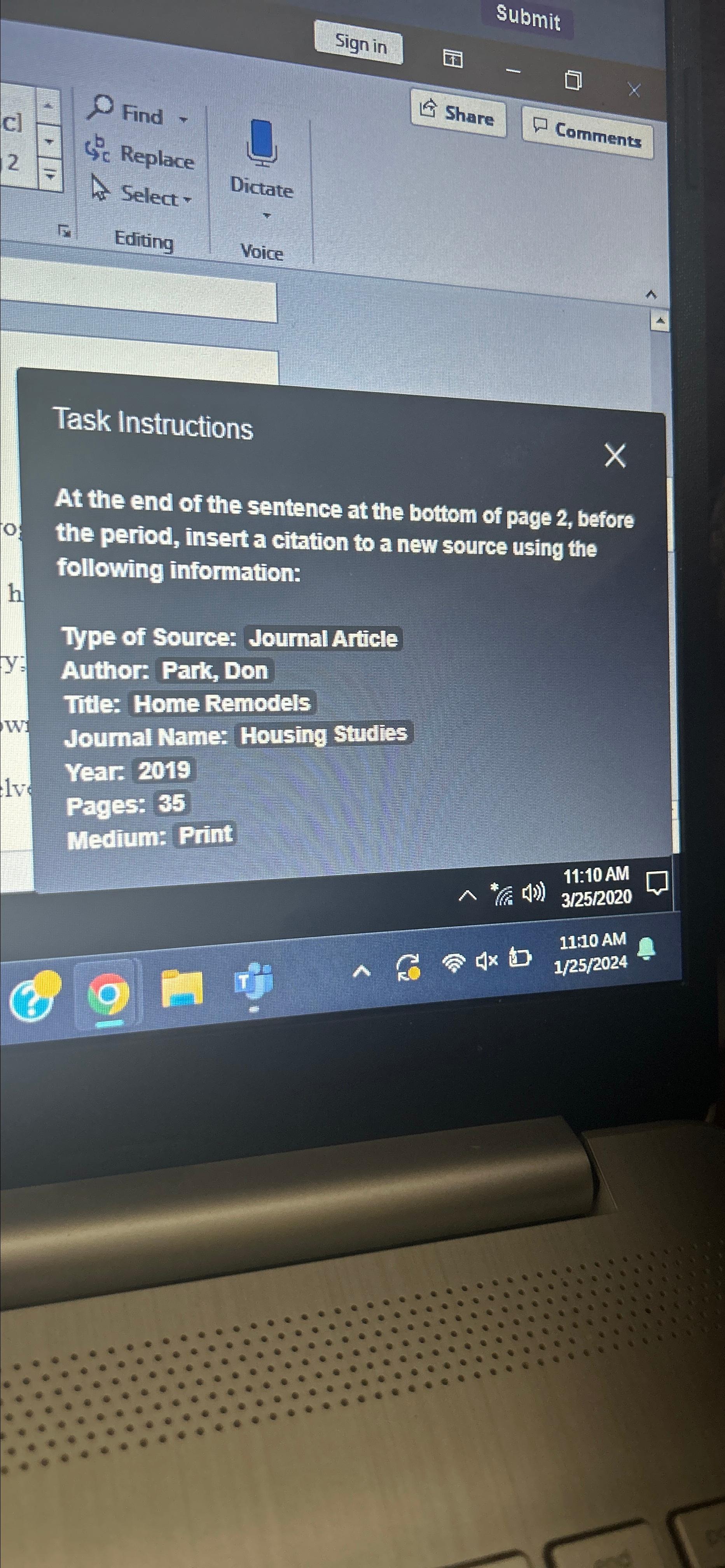 Solved SubmitSign inTask InstructionsAt the end of the | Chegg.com