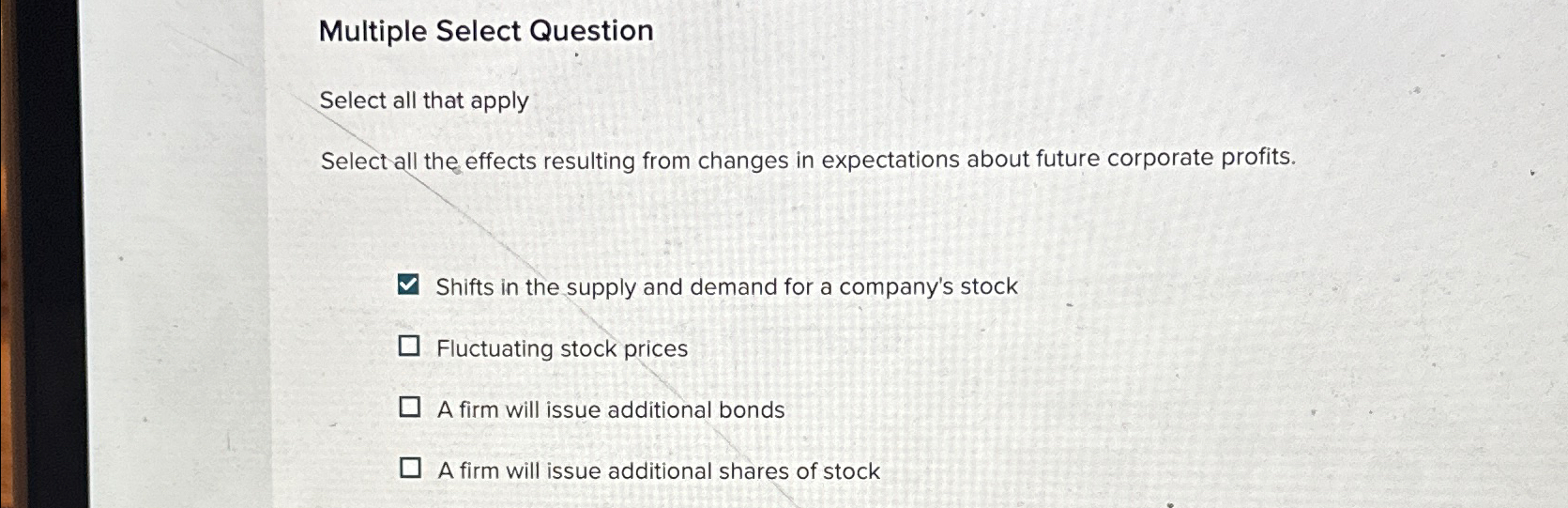 Solved Multiple Select Questionselect All That Applyselect