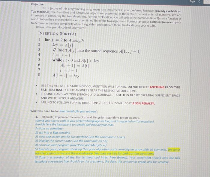 Solved The objective of this programming assignment is to | Chegg.com