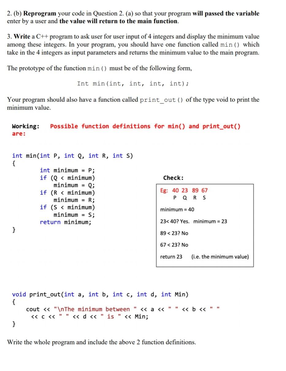 Solved 2. (b) Reprogram your code in Question 2. (a) so that | Chegg.com