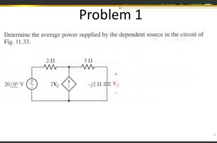 Solved Determine the average power supplied by the dependent | Chegg.com