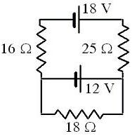 Solved three resistors and two batteries are connected as | Chegg.com