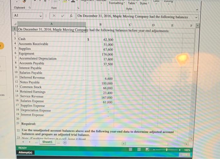 Solved Maple Moving Company has provided you their | Chegg.com