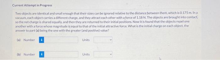 Solved Two objects are identical and small enough that their | Chegg.com