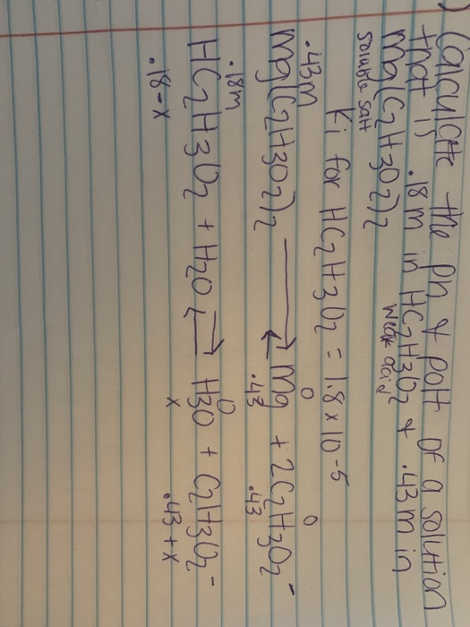 Solved Calulate the ph and POH of a solution that is .18 M | Chegg.com Solved Calulate the ph and POH of a solution that is .18 M | Chegg.com