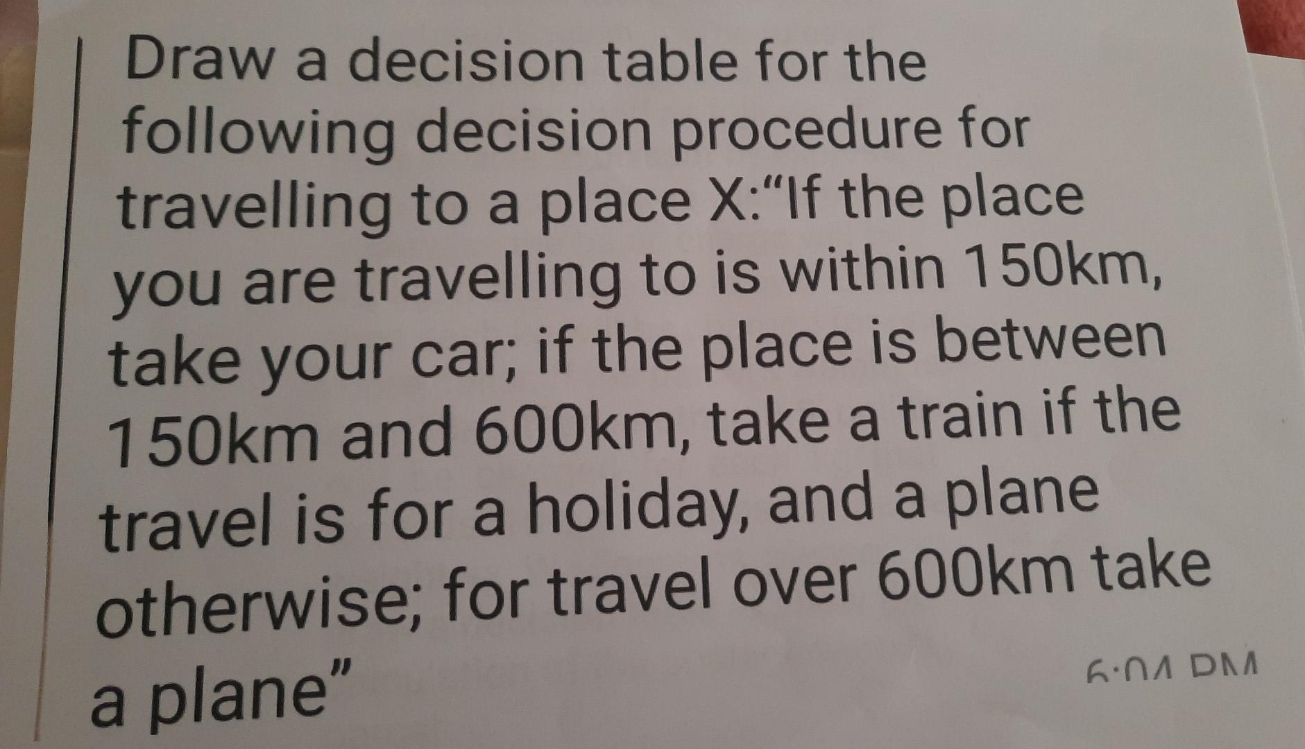 Solved Draw a decision table for THIS question with | Chegg.com