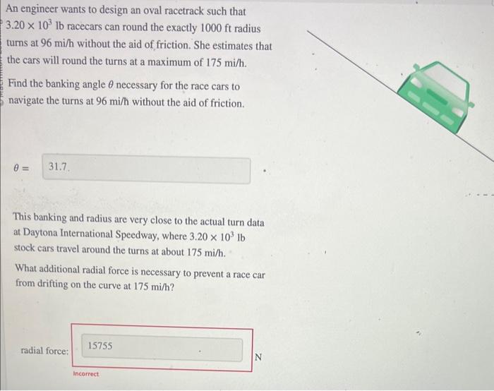 An Engineer Wants To Design An Oval Racetrack Such That
