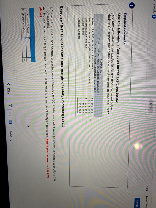 Solved amework Served Help Save & Exit Check Required | Chegg.com