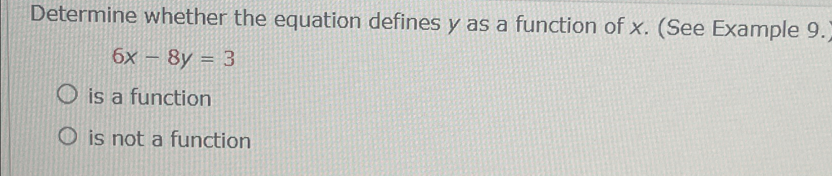 Solved Determine Whether The Equation Defines Y ﻿as A