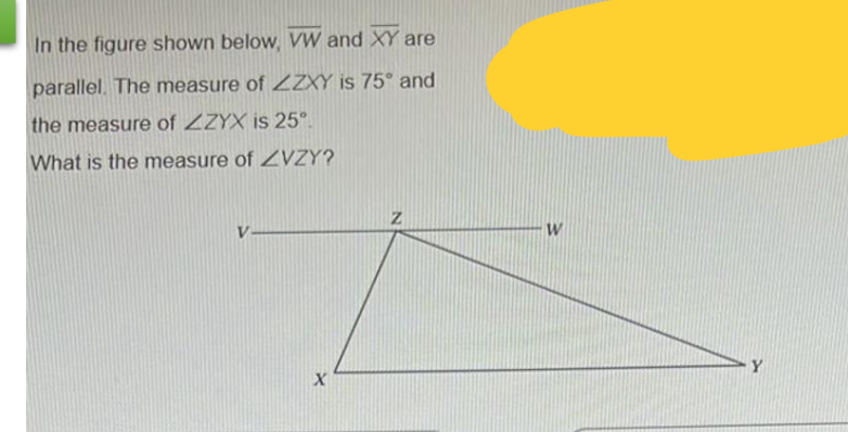 Solved In the figure shown below, ?bar (VW) ﻿and ?bar (xY) | Chegg.com