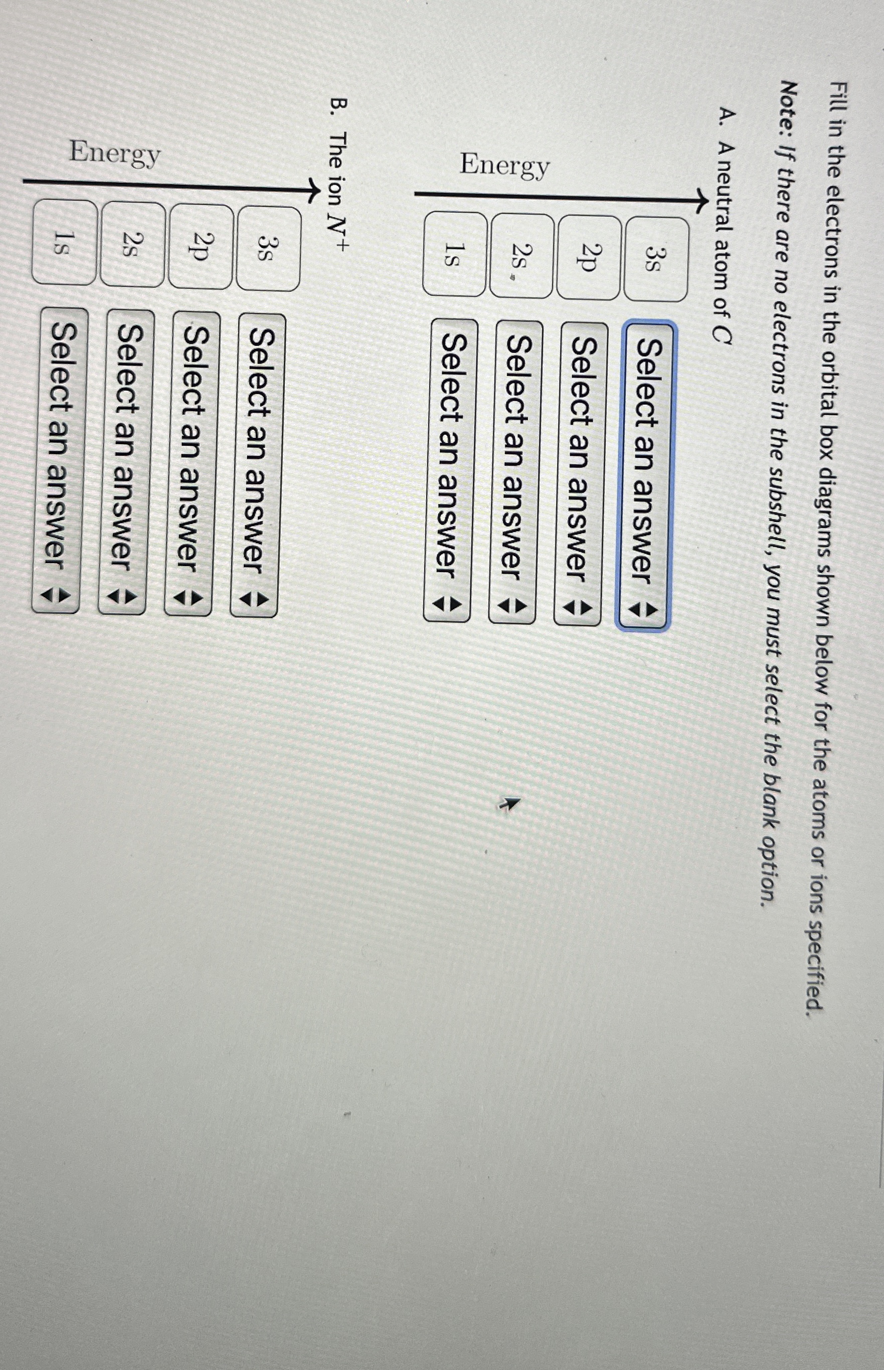 Solved Fill in the electrons in the orbital box diagrams | Chegg.com