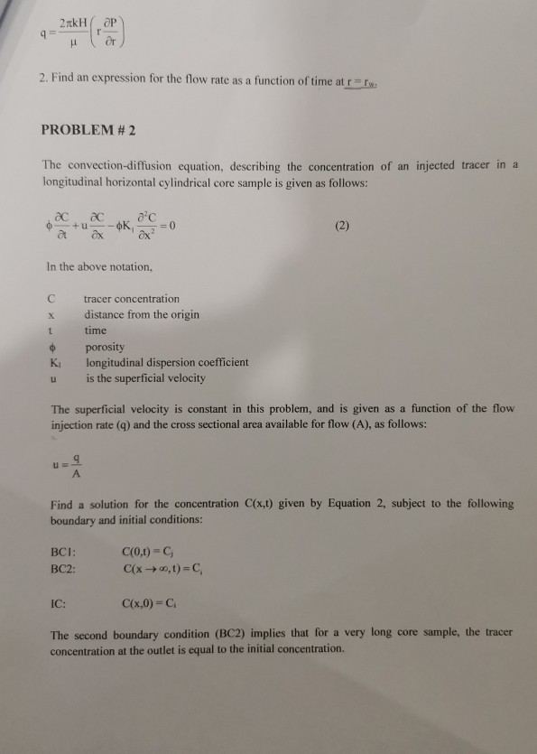 Solved PROBLEM # 1 The pressure behavior of a semi-steady | Chegg.com