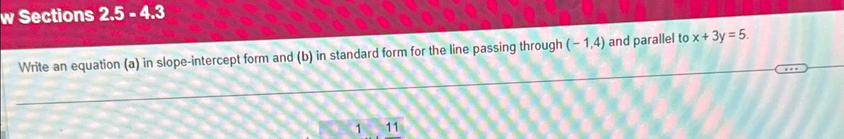 Solved Sections 2.5 - 4.3Write an equation (a) ﻿in | Chegg.com