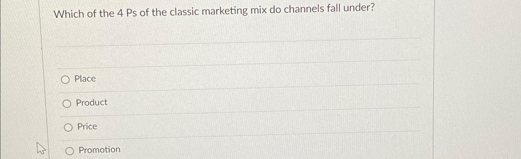 Solved Which of the 4 ﻿Ps of the classic marketing mix do | Chegg.com