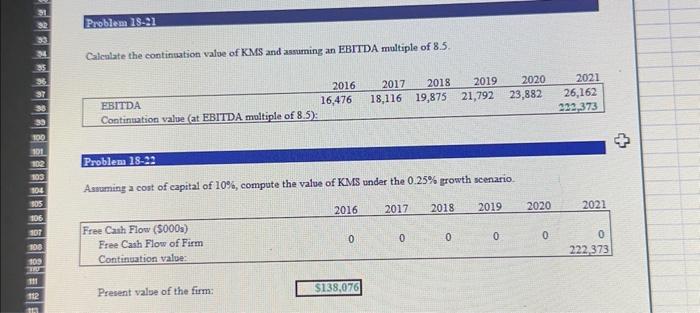 Solved Calculate the continuation valve of KMS and assuming | Chegg.com