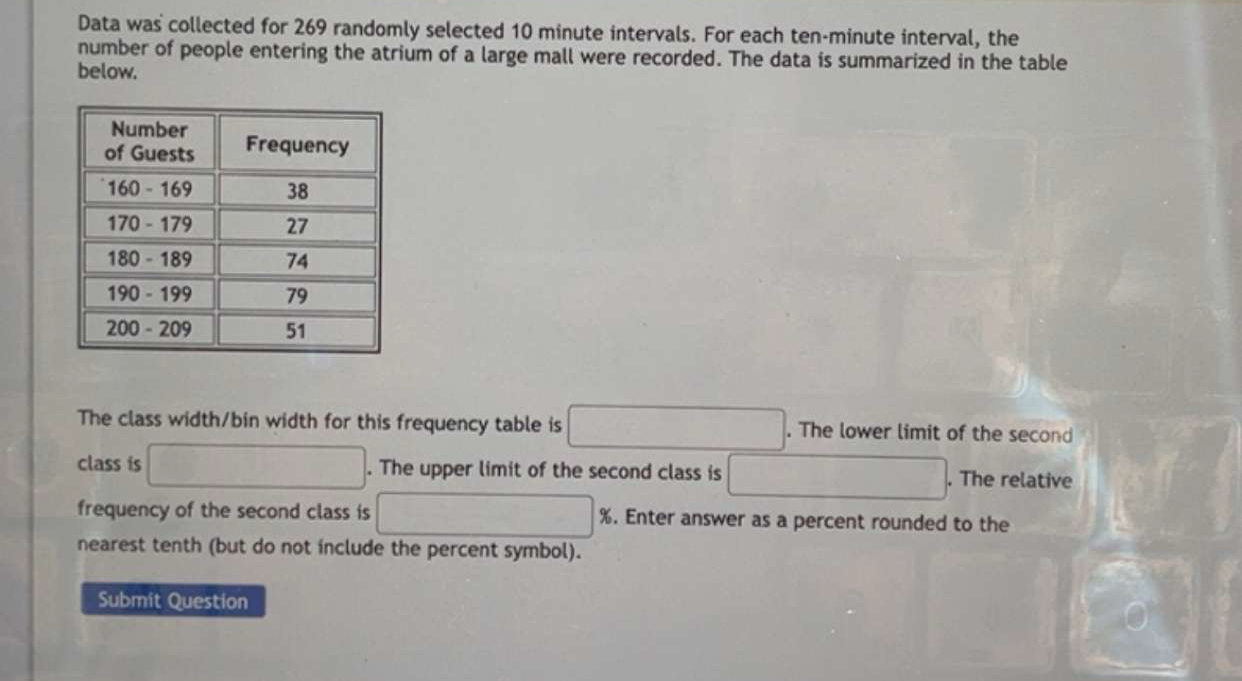 Solved Data was collected for 269 ﻿randomly selected 10 | Chegg.com