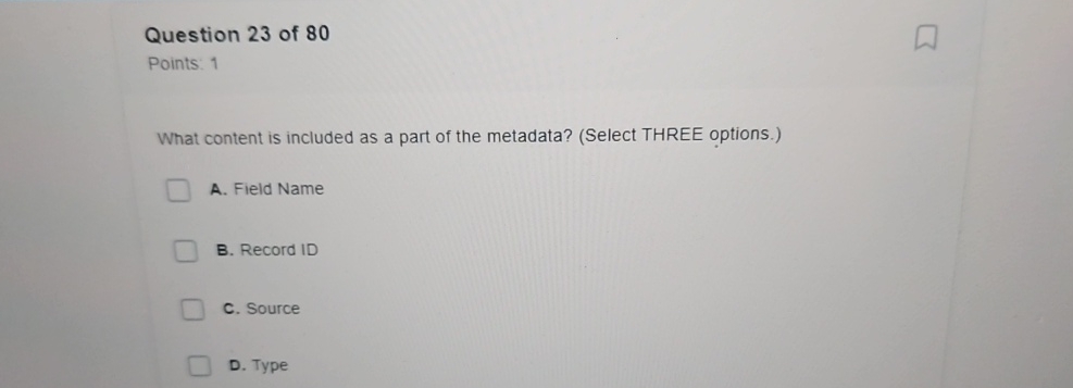 Solved Question 23 ﻿of 80Points: 1What content is included | Chegg.com