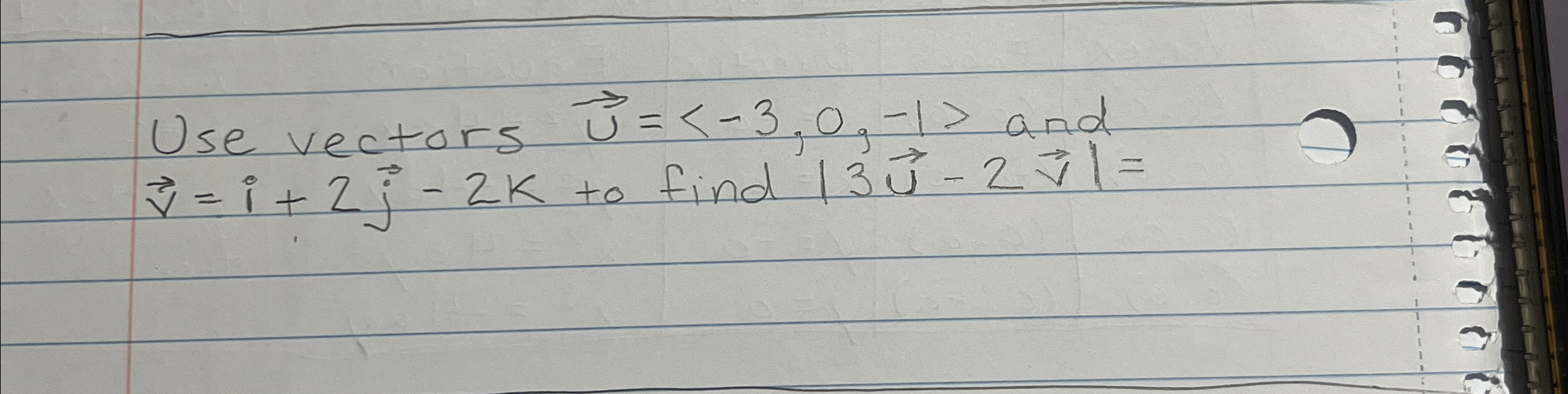 Solved Use vectors vec(u)=(:-3,0,-1:) ﻿and | Chegg.com