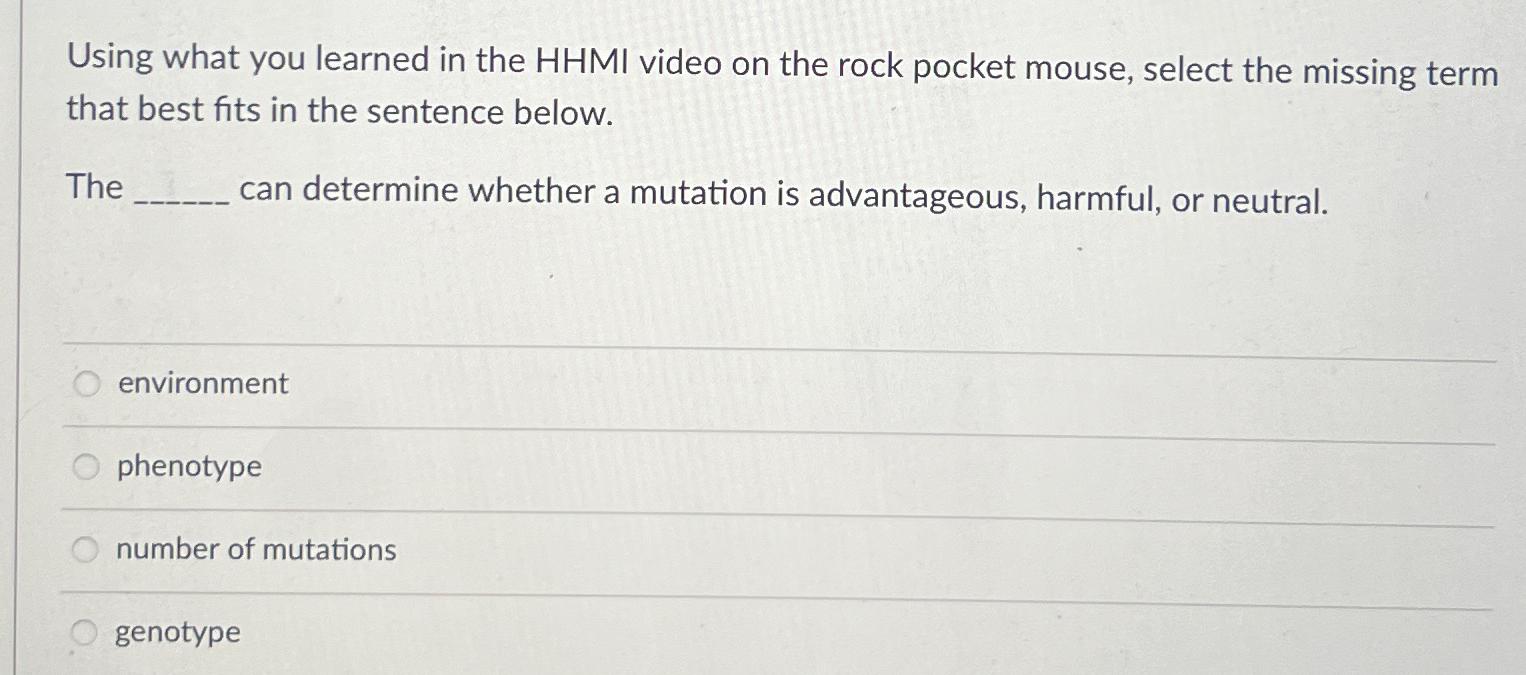 Solved Using what you learned in the HHMI video on the rock | Chegg.com