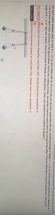 Solved Two hard rubber spheres, each of mass m - 13.7are | Chegg.com