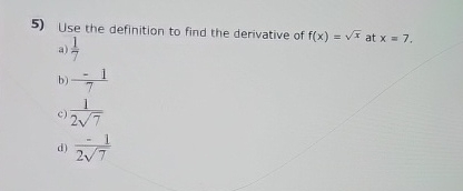 Solved Use the definition to find the derivative of f(x)=x2 | Chegg.com