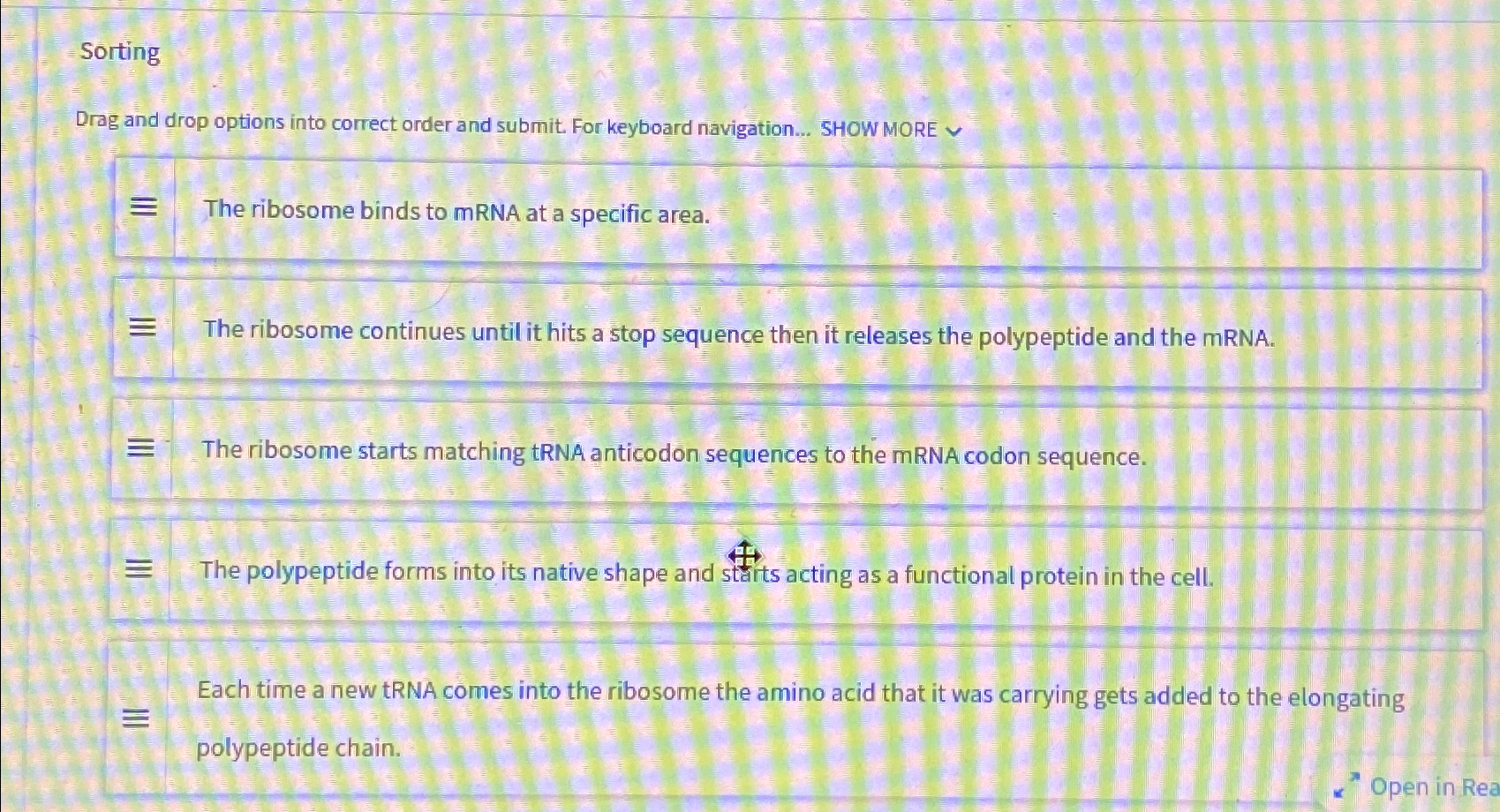 Solved SortingDrag and drop options into correct order and | Chegg.com