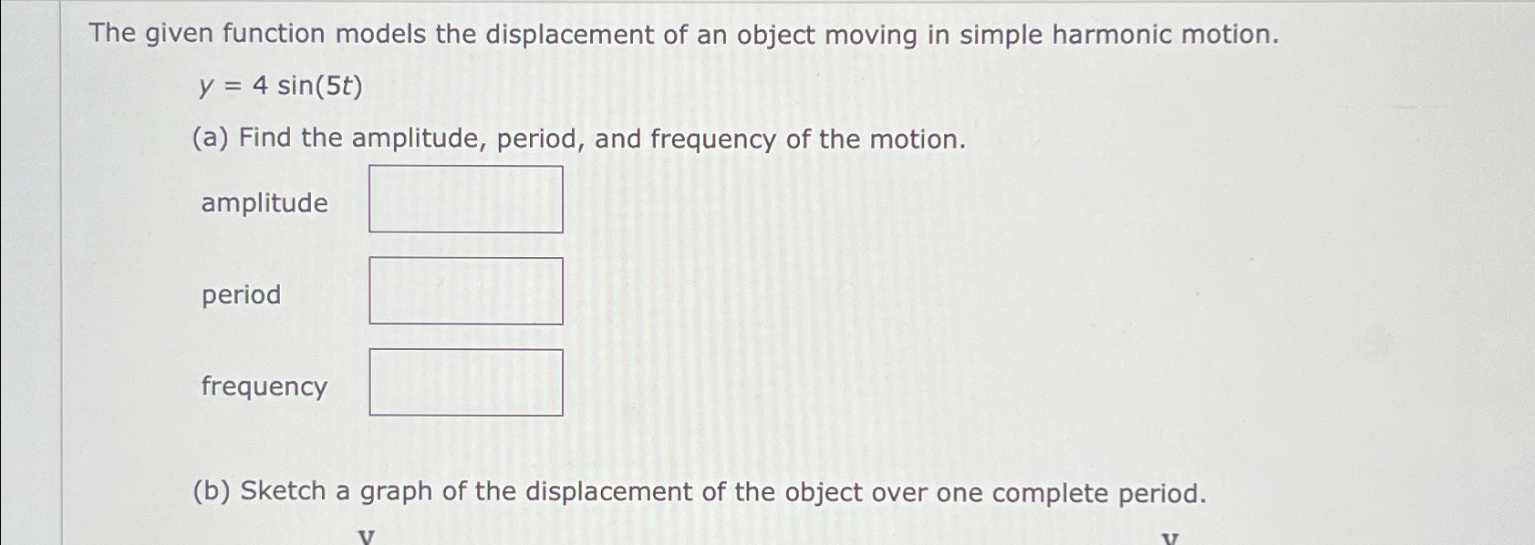 Solved The given function models the displacement of an | Chegg.com