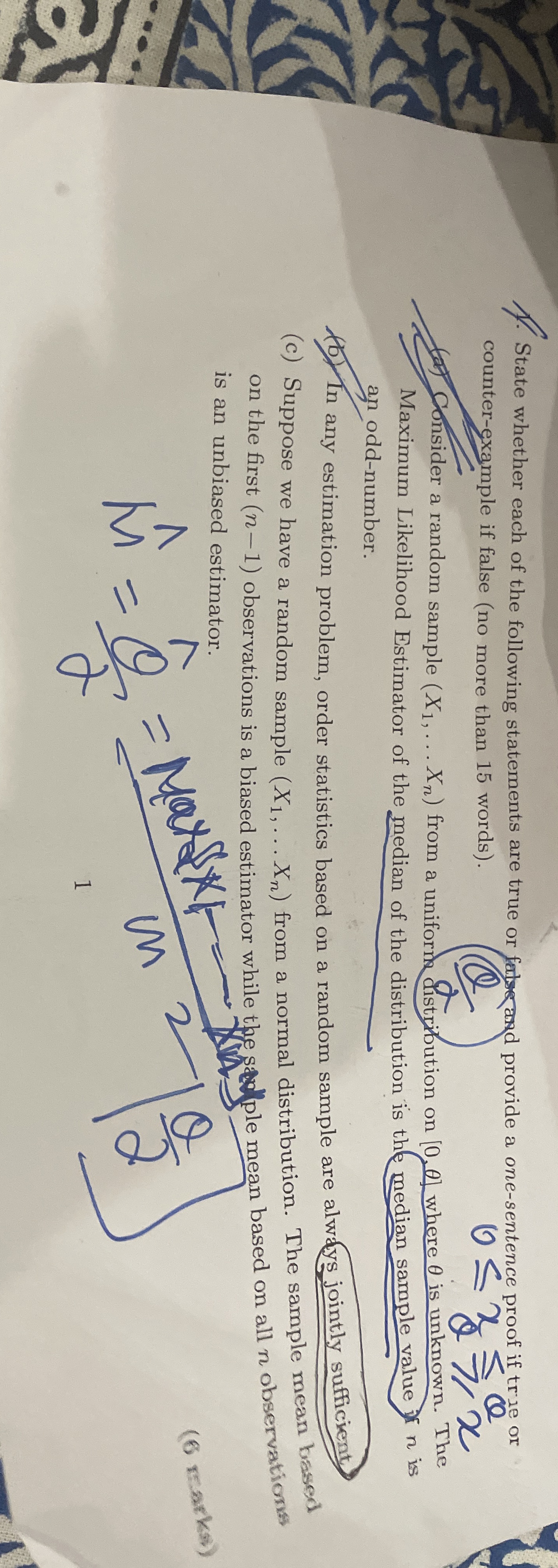 Solved State whether each of the following statements are | Chegg.com