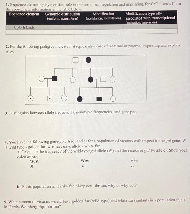 Solved 1. Sequence elements play a critical role in | Chegg.com