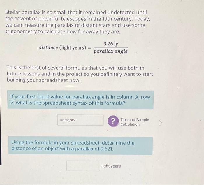 Solved Stellar parallax is so small that it remained | Chegg.com