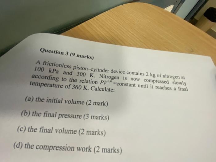 Solved A frictionless piston-cylinder device contains 2 kg | Chegg.com