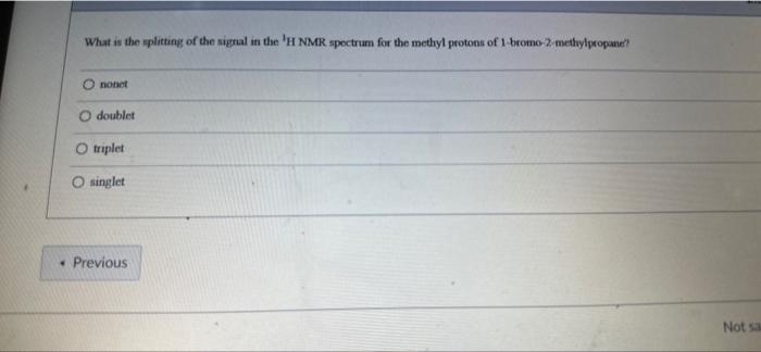 Solved What is the splitting of the signal in the 'H NMR | Chegg.com