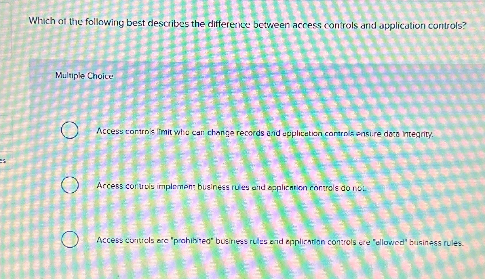 Solved Which of the following best describes the difference | Chegg.com