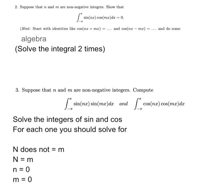 Solved 2. Suppose that n and m are non-negative integers. | Chegg.com