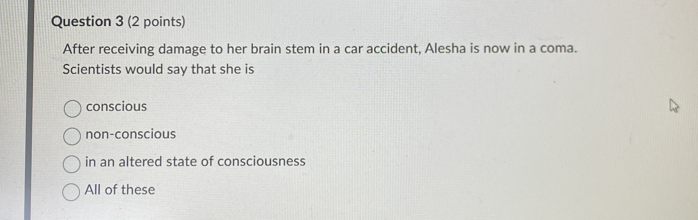 High Quality SOLUTION Question 3 (2 ﻿points)After receiving damage to ...