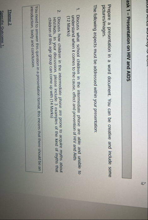 Solved ask 1 - ﻿Presentation on HIV and AIDSPrepare a | Chegg.com