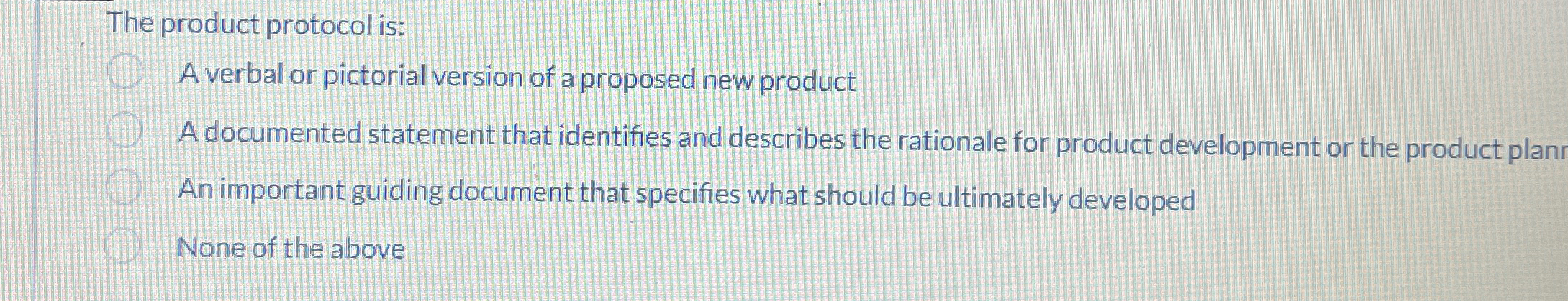 Solved The product protocol is:A verbal or pictorial version | Chegg.com