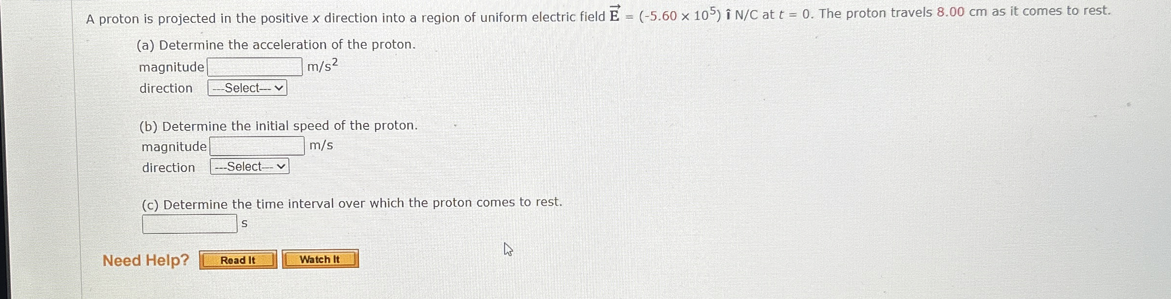 Solved A proton is projected in the positive x ﻿direction | Chegg.com