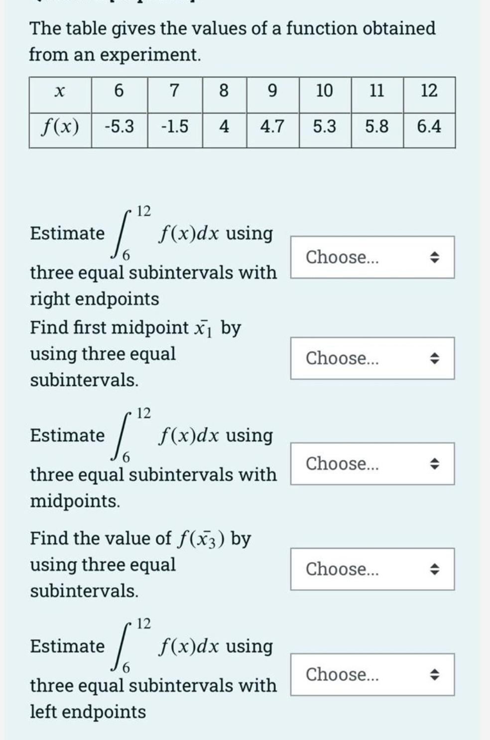 Solved The table gives the values of a function obtained | Chegg.com
