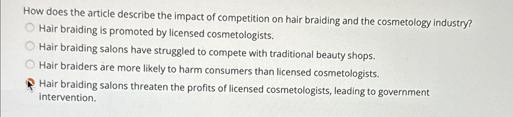 How does the article describe the impact of | Chegg.com