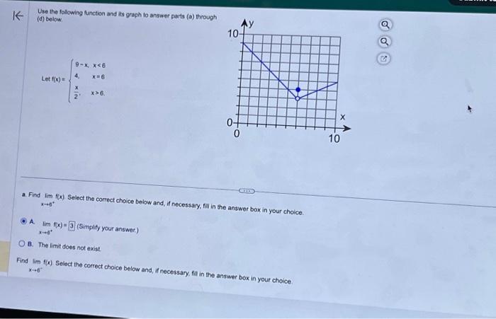 Solved Use the following function and its graph to answer | Chegg.com